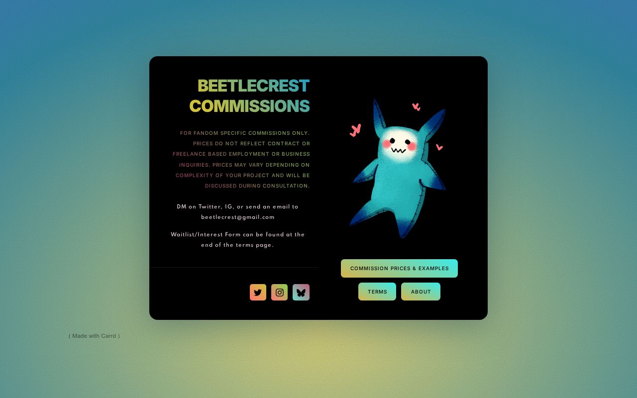 beetlecrest commissions